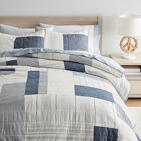 River Stripe Patchwork Quilt | Pottery Barn Teen