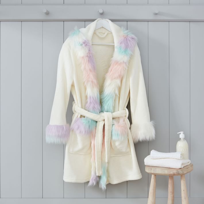 Faux-Fur Collar Teen Robe | Pottery Barn Teen
