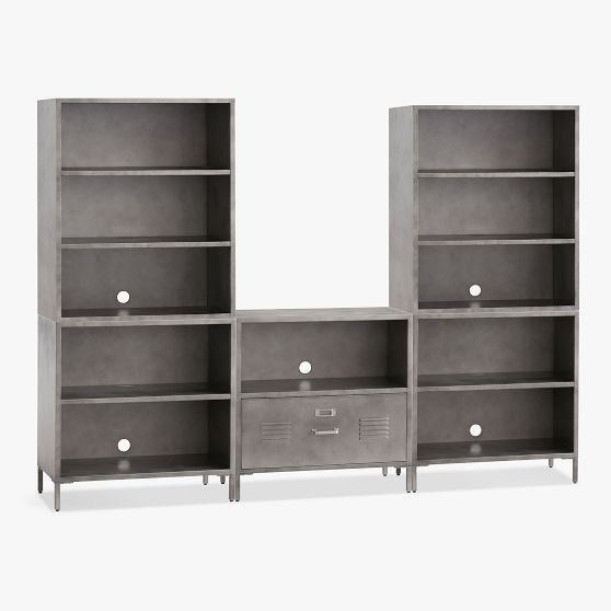 Locker 1-Drawer & Mixed Cubby Tower Set - Industrial Storage | Pottery ...