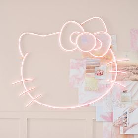 Hello Kitty® Neon LED Wall Light | Pottery Barn Teen