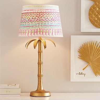 Lilly Pulitzer Polished Palm Table Lamp Teen Lamp Pottery Barn Teen