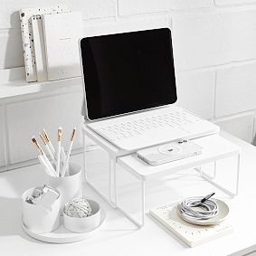 Metal desk shelf store