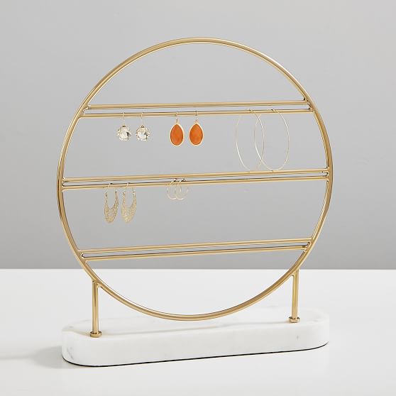 Marble and Gold Earring Holder | Jewelry Storage | Pottery Barn Teen