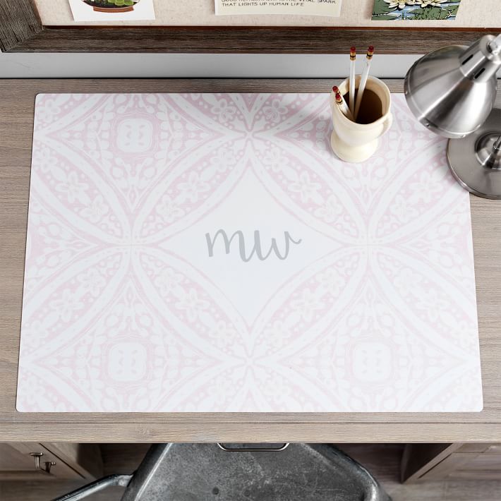 Boho Tile Personalized Desk Mat | Dorm Desk Decor | Pottery Barn Teen