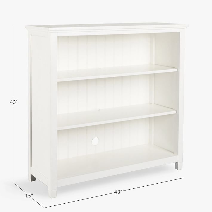 Wide white bookcase store