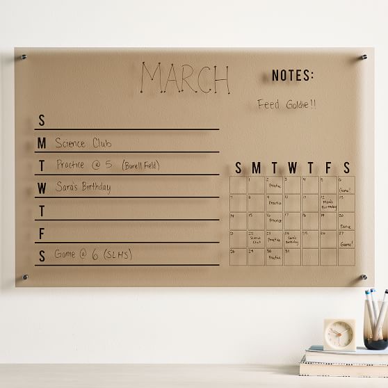 Acrylic Wall Planner | Wall Organizers | Pottery Barn Teen