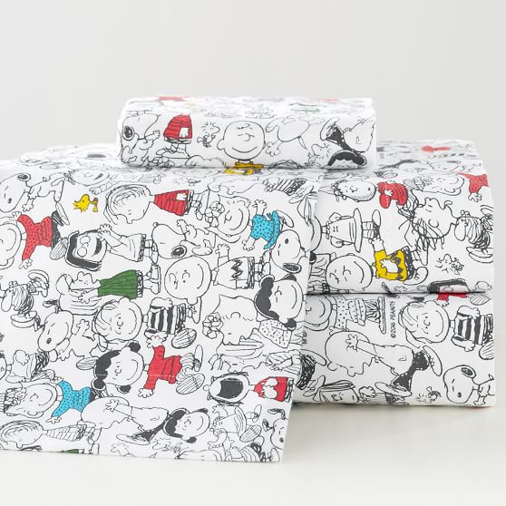 Peanuts® Friends Flannel Girls Sheets | Pottery Barn Teen