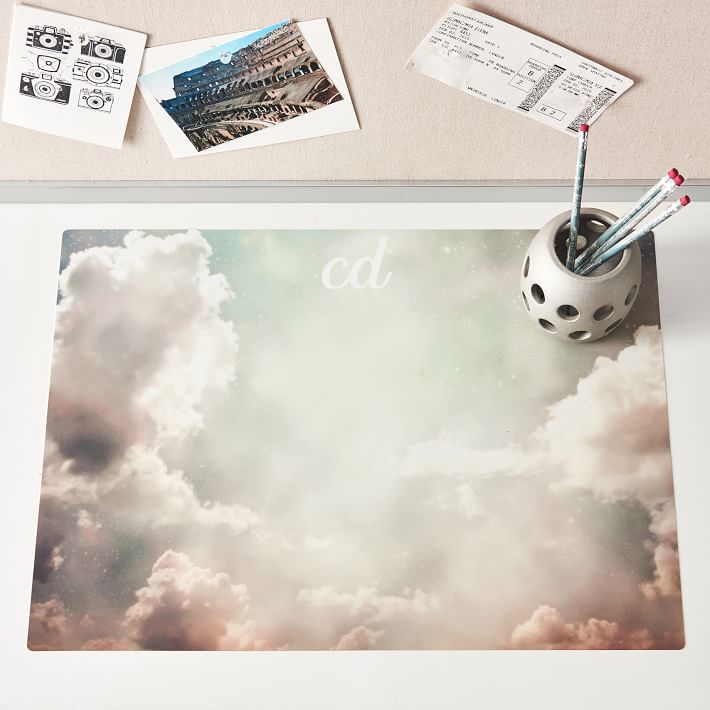 Cloud Photoreal Personalized Desk Mat | Dorm Desk Decor | Pottery Barn Teen