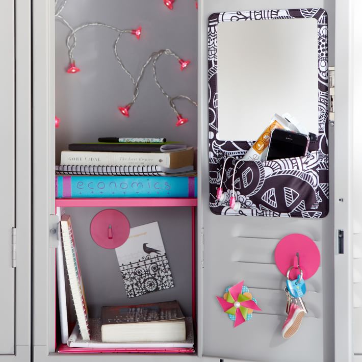 Peace Garden Locker Locker Mirror & Pocket Organizer | Locker ...