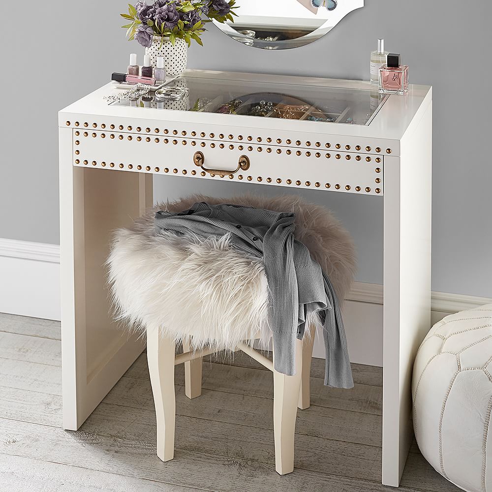 Studded Vanity Table | Teen Vanity Sets | Pottery Barn Teen