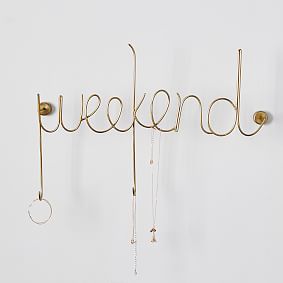 Gold Wire Weekend Jewelry Hook | Jewelry Storage | Pottery Barn Teen