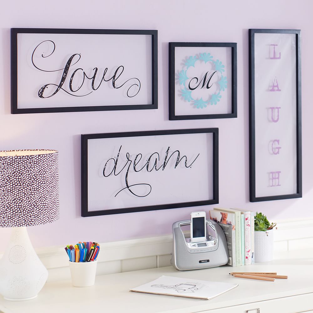 Framed Glass Sentiment Art | Teen Decor Sale | Pottery Barn Teen