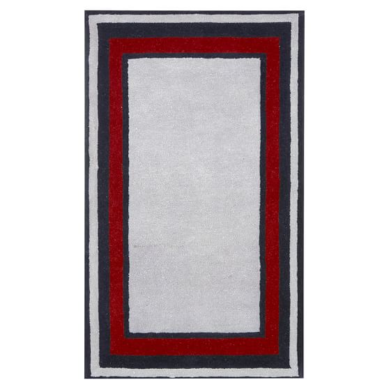Sideline Border Rug | Teen Rug | Pottery Barn Teen