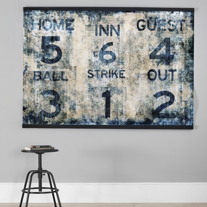 Baseball Scoreboard Wall Mural | Wall Decor | Pottery Barn Teen