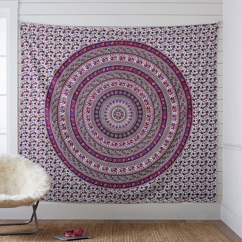 Printed Tapestry - Purple & Red | Wall Decor | Pottery Barn Teen