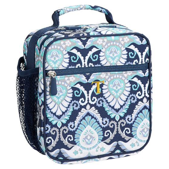 Navy Deco Medallion Classic Lunch Box For Teens | Pottery Barn Teen