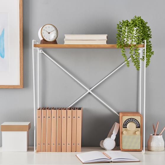 Wood And Metal Extra Large Desk Riser | Dorm Desk Decor | Pottery Barn Teen