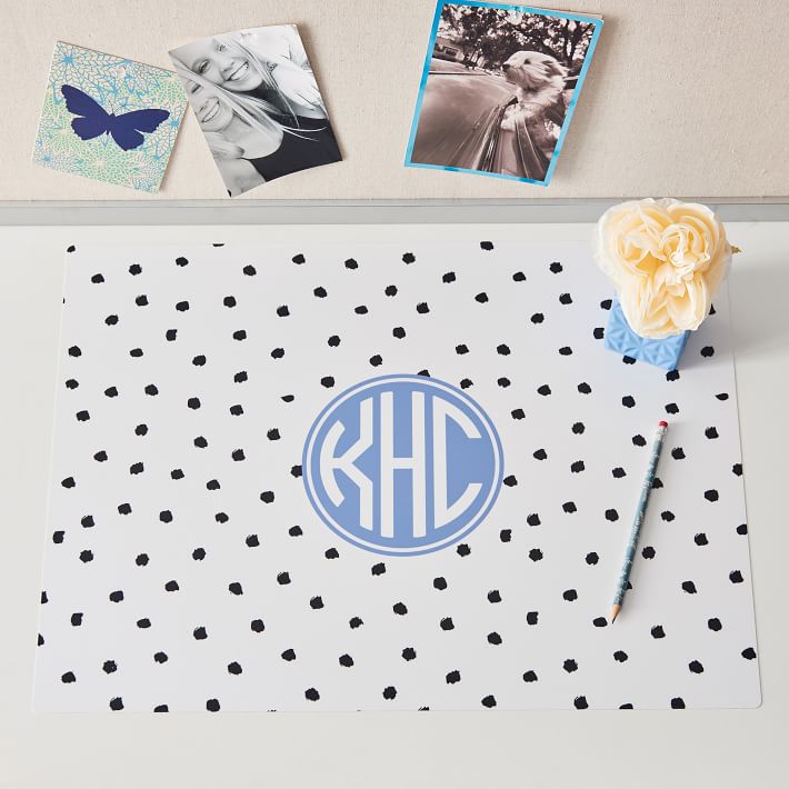 Brush Dot Personalized Desk Mat | Dorm Desk Decor | Pottery Barn Teen