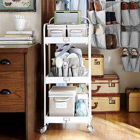 Trinity Trishelf Rolling Cart | Closet Organizers | Pottery Barn Teen