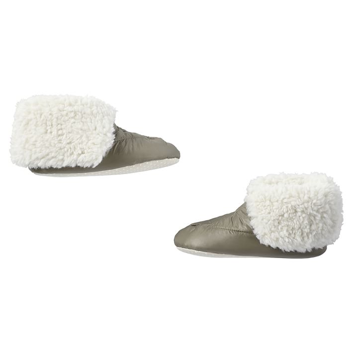 Dusty Green Polar Puff Bootie Slippers | Pottery Barn Teen