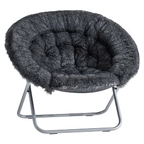 Baloo Faux-Fur Round Chair | Pottery Barn Teen
