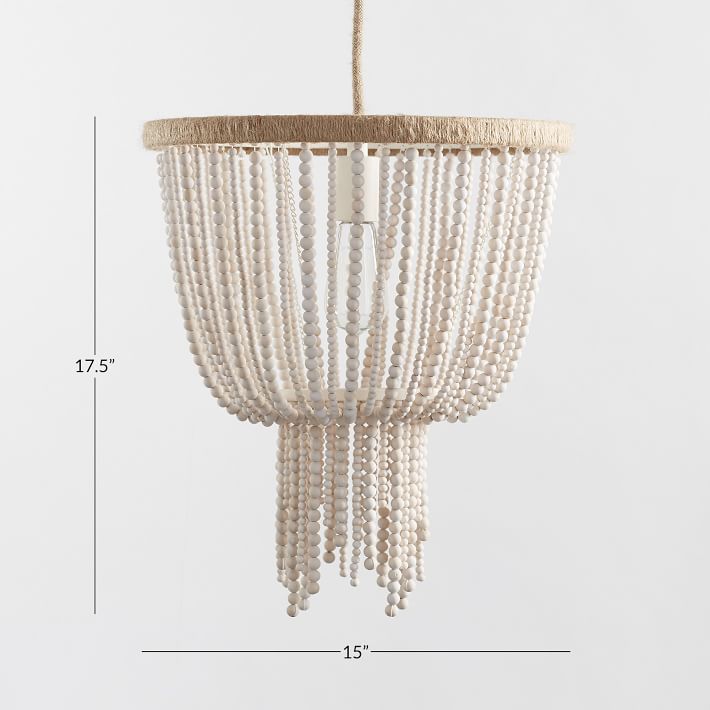 Wood bead chandelier store