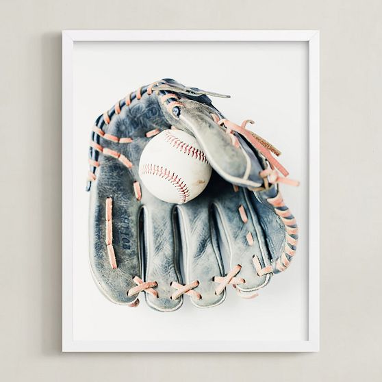 Minted® Baseball 1 Wall Art by Helen Makadia | Pottery Barn Teen