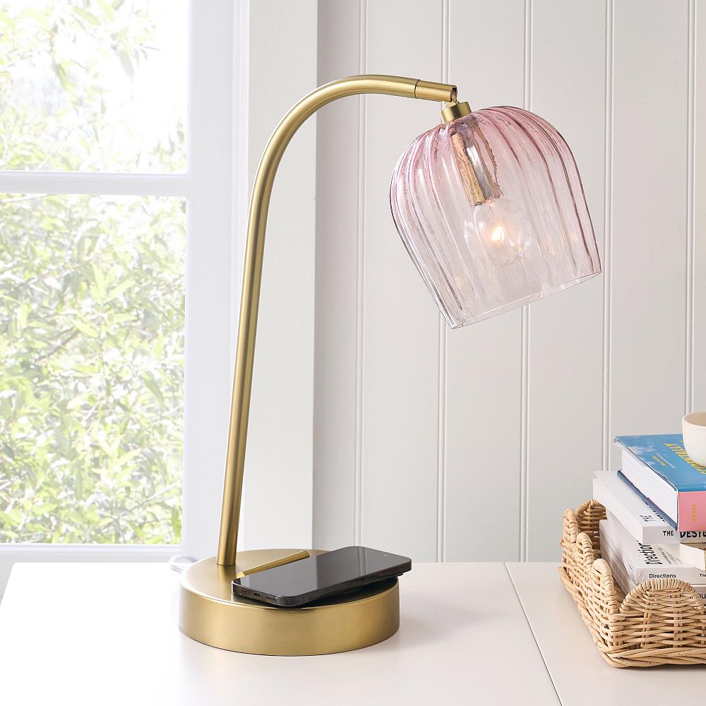 Ombre Pink Glass Desk Lamp | Pottery Barn Teen