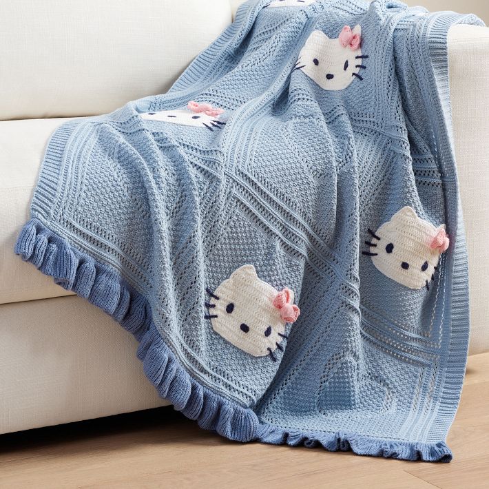 Crochet Hello Kitty Baby Blanket Pattern Aurora On X: "Finished