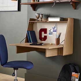 Closed Storage Wall Desk - Space-Saving Design | Pottery Barn Teen