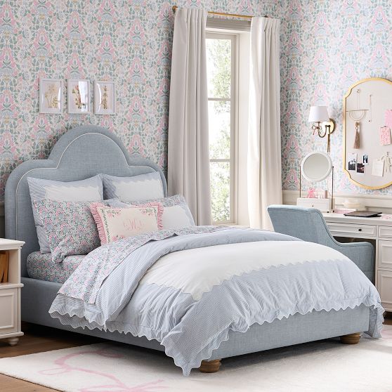 Wren Wingback Upholstered Bed Teen Bed Pottery Barn Teen