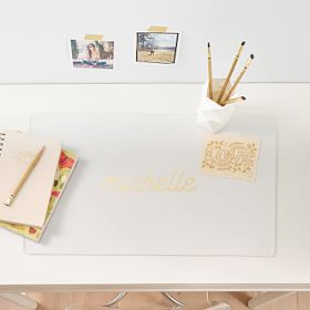 Personalized Clear Hard Acrylic Desk Mat | Pottery Barn Teen