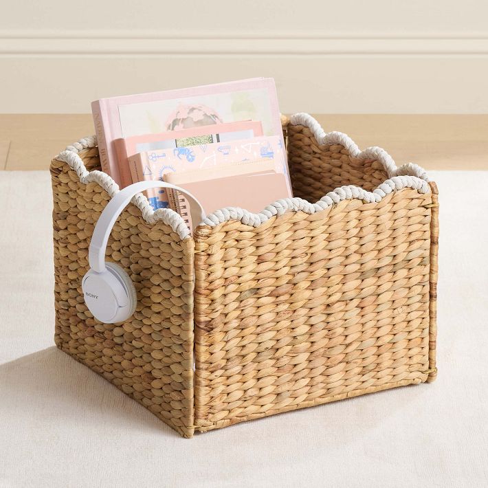 Hudson Scallop Basket - Rustic Storage Solution | Pottery Barn Teen