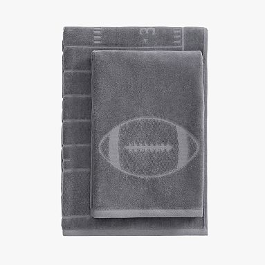 Football Bath Towel - Cozy Cotton for Sporty Style | Pottery Barn Teen
