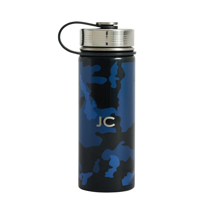 Blue Navy Camo Slim Water Bottle | Pottery Barn Teen