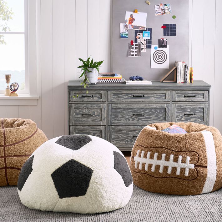 Soccer Ball Bean Bag Chair Slipcover Eco Friendly Comfort Pottery Barn Teen