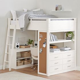 Twin study loft bed store