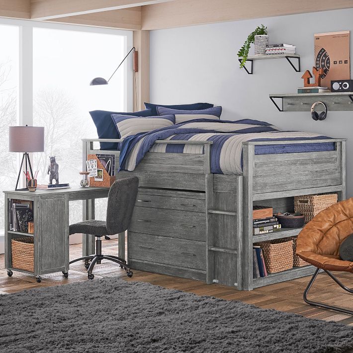 Double low loft bed store