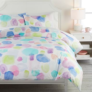 Pottery barn watercolor duvet store