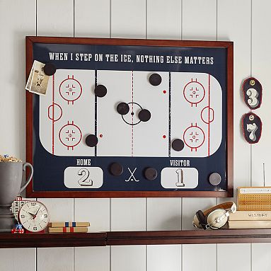Hockey Magnet Wall Organization Wall Organizers Pottery Barn Teen