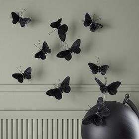 Handcrafted Feather Butterflies - Spooky Halloween Decor | Pottery Barn ...