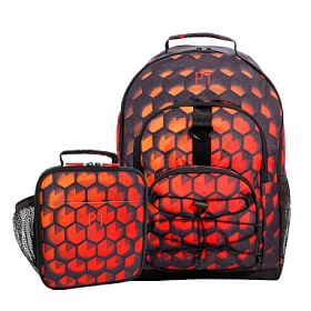 Red Hexagon Gamer Backpack & Lunch Box Bundle | Pottery Barn Teen