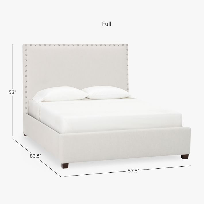 Square upholstered bed store