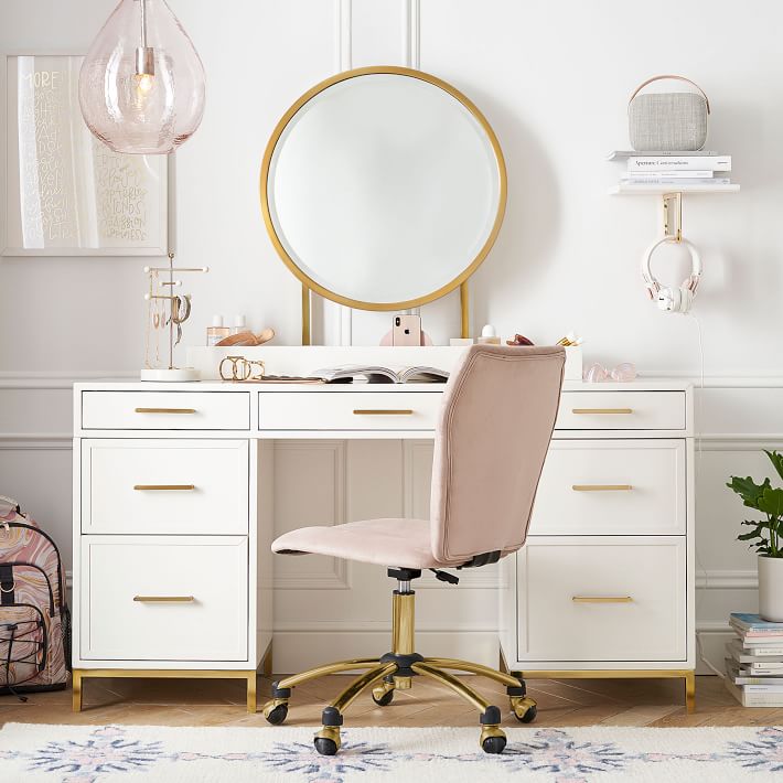 Blaire Smart Storage Vanity Desk 57