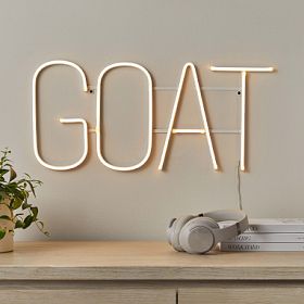 Goat Neon Light - Motivational Led Wall Sign | Pottery Barn Teen
