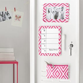 Locker Organizer Bundle - Preppy Diamond Pink Magenta | Pottery Barn Teen