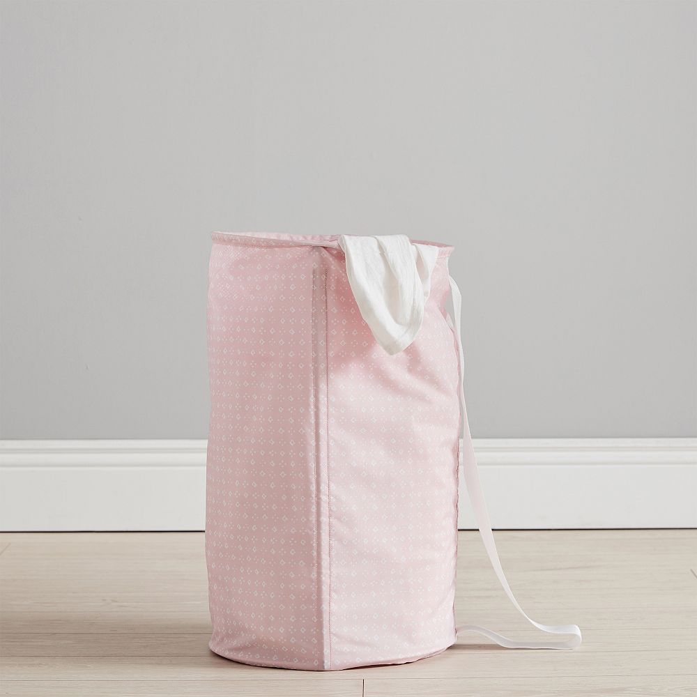 Diamond Dot College Laundry Hamper With Crossbody Strap | Pottery Barn Teen