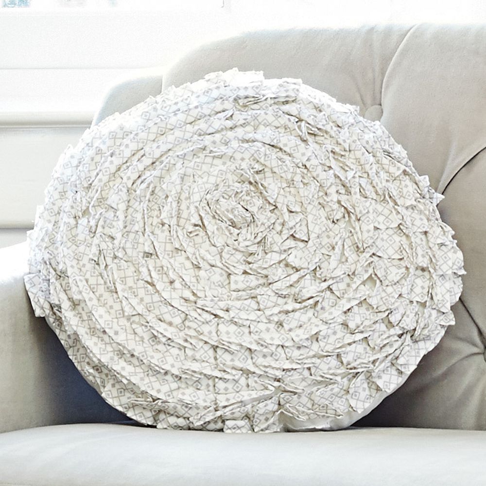 Pintuck Round Pillow | Pottery Barn Teen
