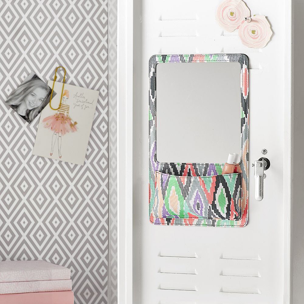 Kaleidoscope Locker Locker Mirror & Pocket Organizer | Locker ...