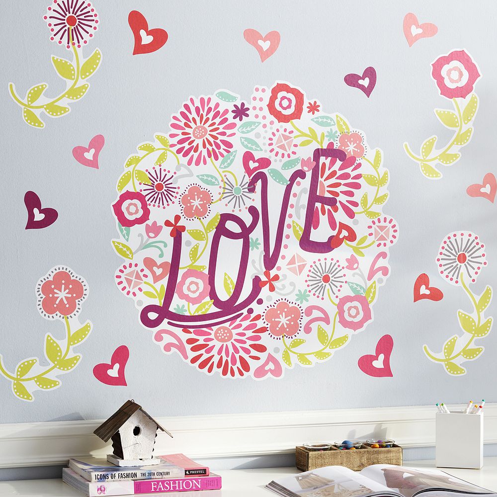 Floral Love Wall Decal | Pottery Barn Teen